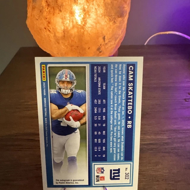 2025 PANINI DONRUSS - Rated Rookie Cam Skattebo #302 Autographs /199 ...