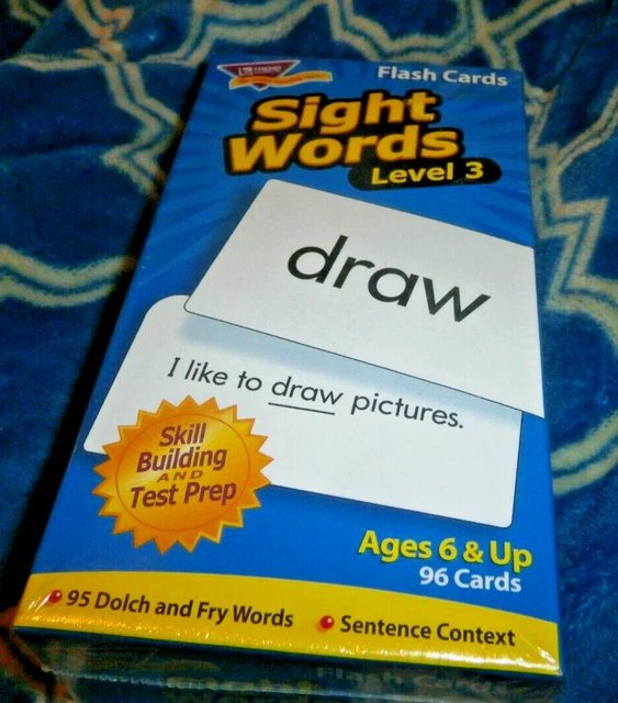 TREND FLASH CARDS Sight Words Level 3 Ages 6-Up 96 Cards MINT In Pkg ...