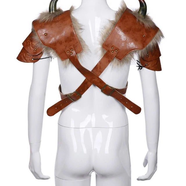 MEDIEVAL SHOULDER , Knight Armour Adjustable Buckles Pirate Body Chest ...