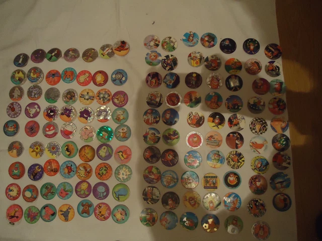 LOT DE 330 pogs pokemons power rangers batman et plus EUR 60,00 ...