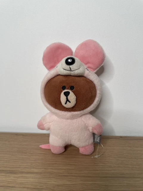 LINE FRIENDS CHARACTER Brown Bear Dress In Mouse Soft Plush Toy ...