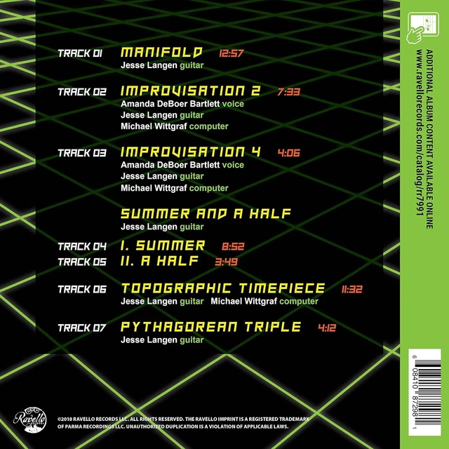 AMANDA DEBOER; JESSE LANGEN; MICHAEL WITTGRAF BARTLETT Manifold (CD ...