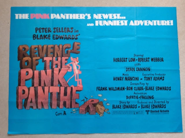 REVENGE OF THE Pink Panther Original Quad Film Cinema Movie Poster ...