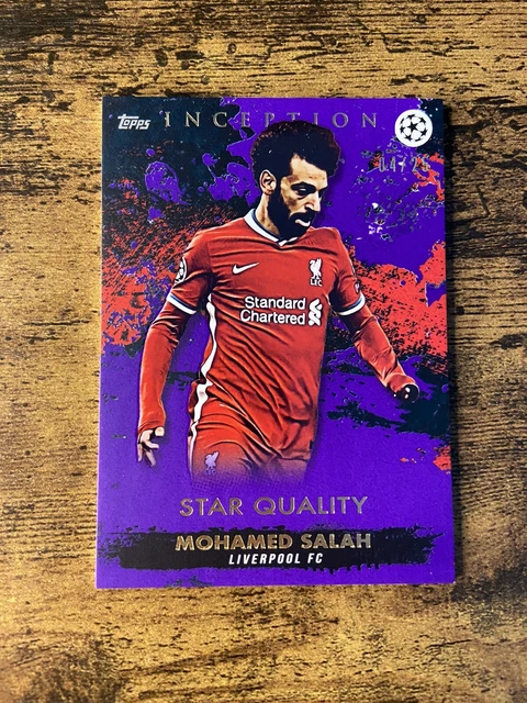 2020 TOPPS INCEPTION UCL Mohamed Salah Qualità Star viola/25 Liverpool ...