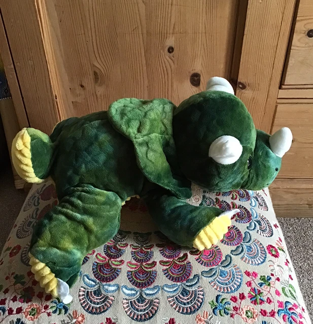 WALMART GREEN & Yellow Triceratops Dinosaur Soft Plush Stuffed Animal ...