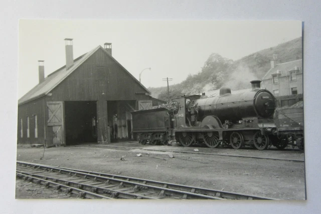 RWY571 - 1954 Steam Locomotive 54452 DINGWALL Railway Yard Shed - Real ...