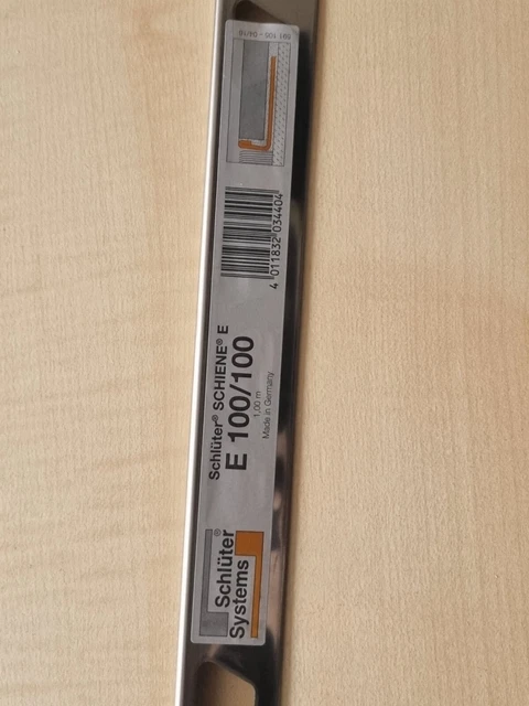 SCHLÜTER® FLIESEN SCHIENE-E80/100/E100/100 E125/100 Edelstahl Fliesenschiene EUR 7,90 - PicClick DE