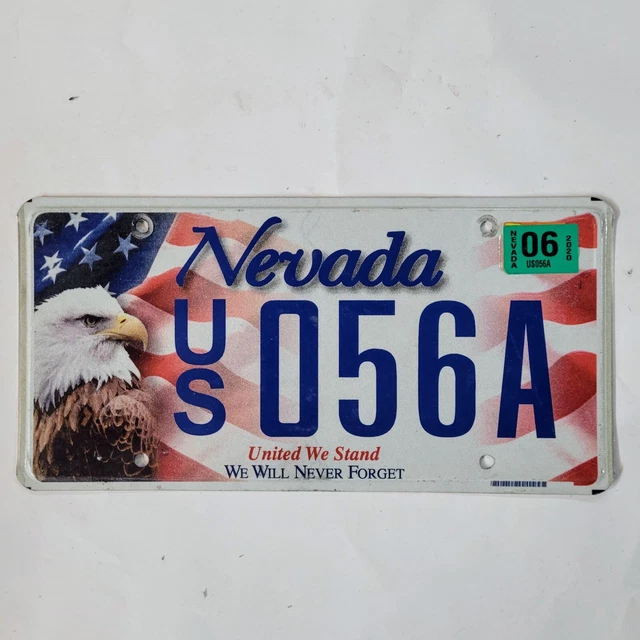 NEVADA LICENSE PLATE 🔥Free📬🔥 Us 056A ~ Eagle & American Flag Specialty ...
