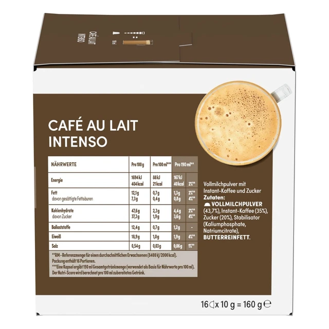 NESCAFÉ DOLCE GUSTO Café au Lait Intenso Kaffeekapseln 3er Pack 3 x 16 Kapseln EUR 38,93 ...