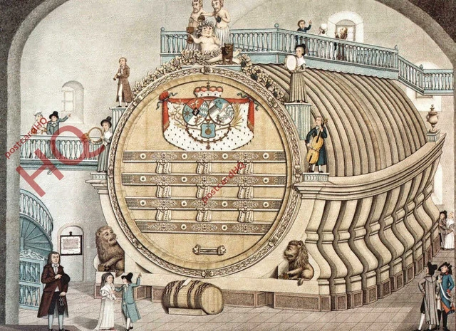 ANSICHTSKARTE-:HEIDELBERG, DAS GROSSE Fass Im Schloss 1753, P.F. De ...