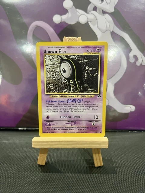 POKÉMON UNOWN A Neo Discovery TCG Card 33/75 Regular MP Condition £8.50 ...
