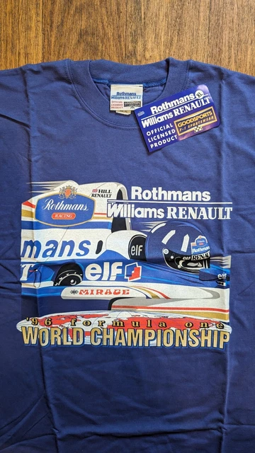 WILLIAMS F1 DAMON Hill Rothmans 1996 World Championship T Shirt ...