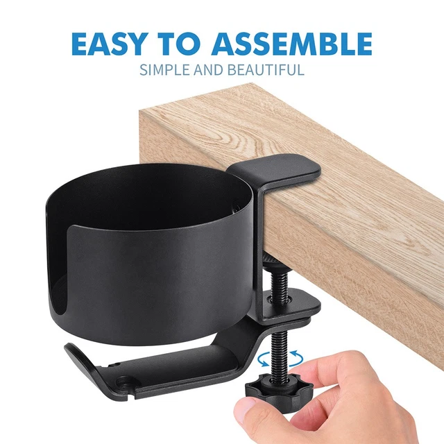 DESK HEADPHONE HANGER Tableside Cup Holder Rotatable Stand Earphone $33 ...