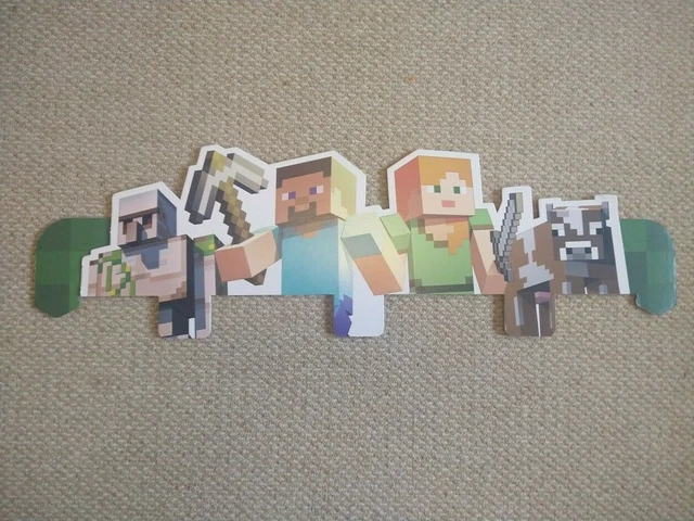 MINECRAFT CARDBOARD CUTOUT - Minecraft Steve, Alex, Iron Golem, Cow ...
