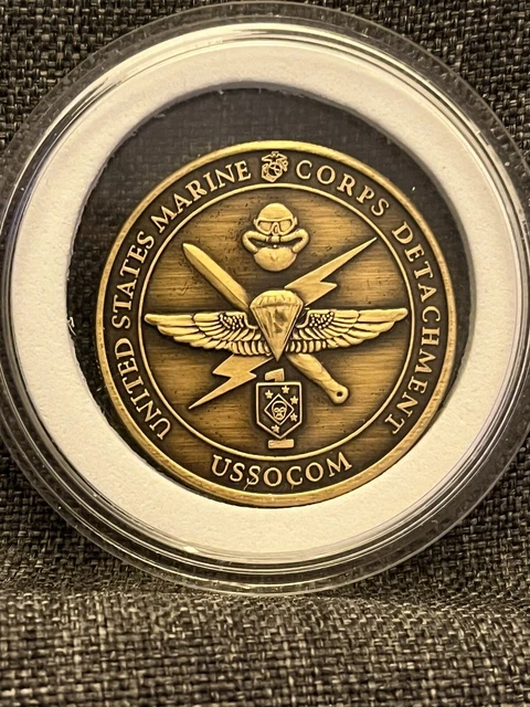 USMC MARINE CORPS Detachment Special Ops Command SOCOM USSOCOM Coin DET ...
