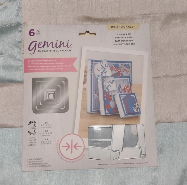 GEMINI DIMENSIONALS DOUBLE Sided Square Box Dies Crafters Companion ...