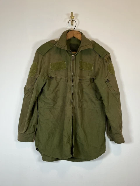 VINTAGE CANADIAN ARMY Military Field Jacket Green Olive Combat Shirt ...