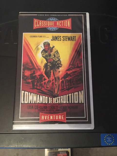 CASSETTE VHS COMMANDO De Destruction James Stewart Vidéo Guerre K7 EUR ...