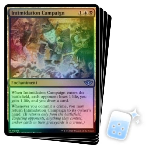 SCHEDA MTG FOIL INTIMIDATION CAMPAIGN X4 Outlaws Of Thunder Junction ...