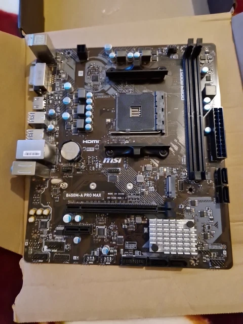 MSI B450M-A PRO Max Motherboard Socket AM4/B450/DDR4/S-ATA 600/MicroATX £63.08 - PicClick UK
