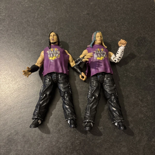 WWE WWF JEFF & Matt The Hardy Boyz Jakks Wrestling Figure Set Ttl Team ...