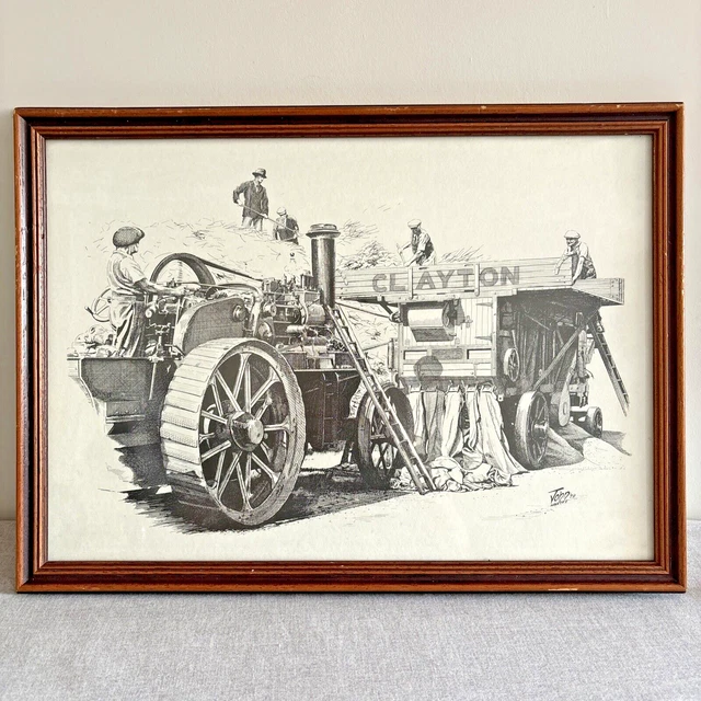 VINTAGE JOHN HANCOX Art Steam Train Scene Clayton 1978 Signed By Artist ...
