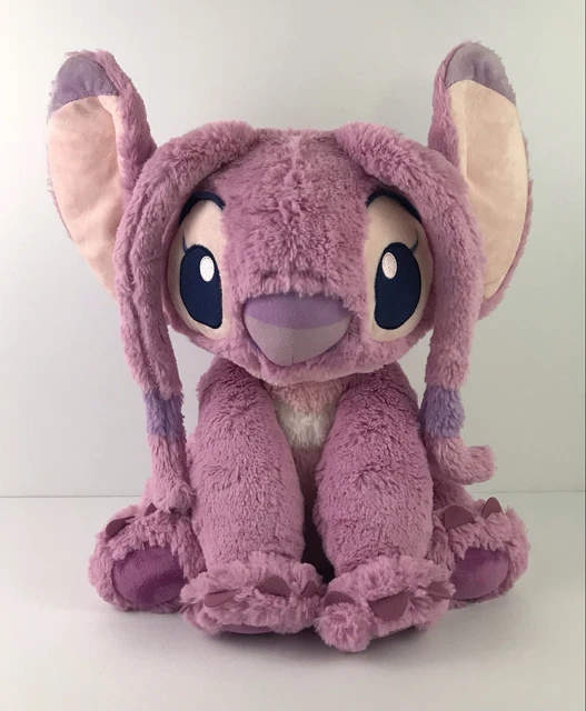 DISNEY STORE LILO & STITCH Pink Angel Alien 15" Large Soft Stuffed ...