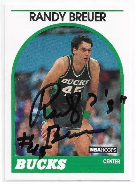 RANDY BREUER CARTE cerceaux dédicacée signée 1989-90 #153 Milwaukee Bucks COA EUR 11,05 ...