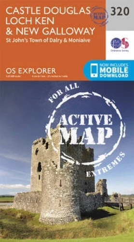 CASTLE DOUGLAS, LOCH Ken and New Galloway (OS Explorer Active Map) £12. ...