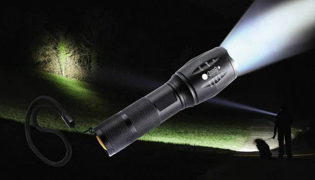 BERGMAN CREE ALUMINIUM LED Flashlight Super Ultra Bright Zoom Lamp ...