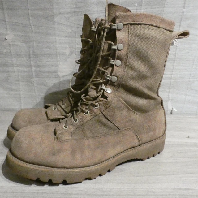 ADDISON GORE-TEX DESERT Combat Boots Mens 12W Tan Vibram Army Military ...