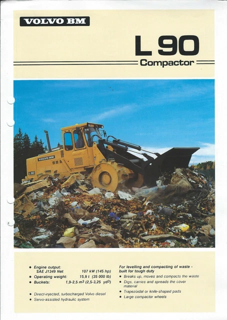 EQUIPMENT BROCHURE - Volvo BM - L90 - Landfill Garbage Compactor ...