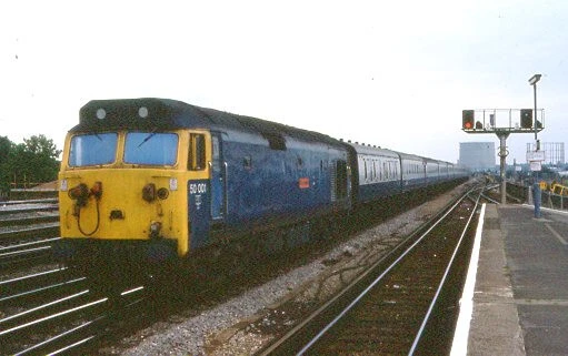 ORIGINAL COLOUR SLIDE of 50001 BR class 50 diesel loco £2.25 - PicClick UK