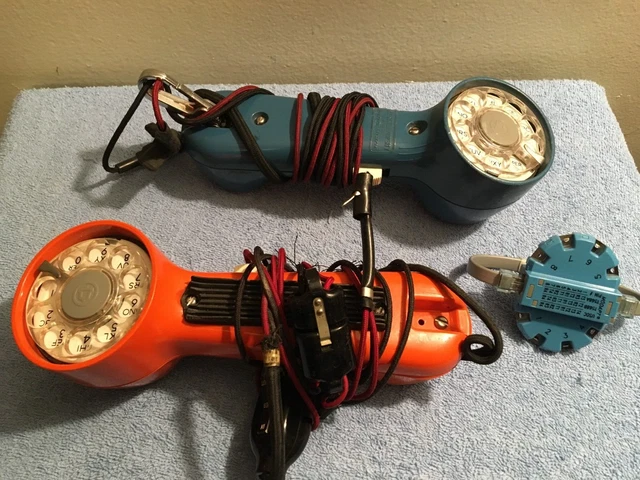 VINTAGE BELL SYSTEMS Lineman's Rotary Dial Handset Lot Telephone ...