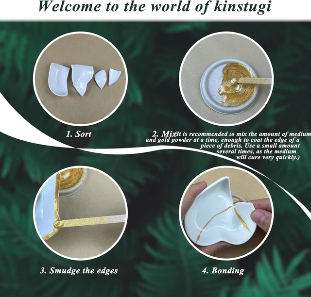 KINTSUGI REPAIR KIT Gold, Japanese Kintsugi Kit to Improve Your Ceramic ...