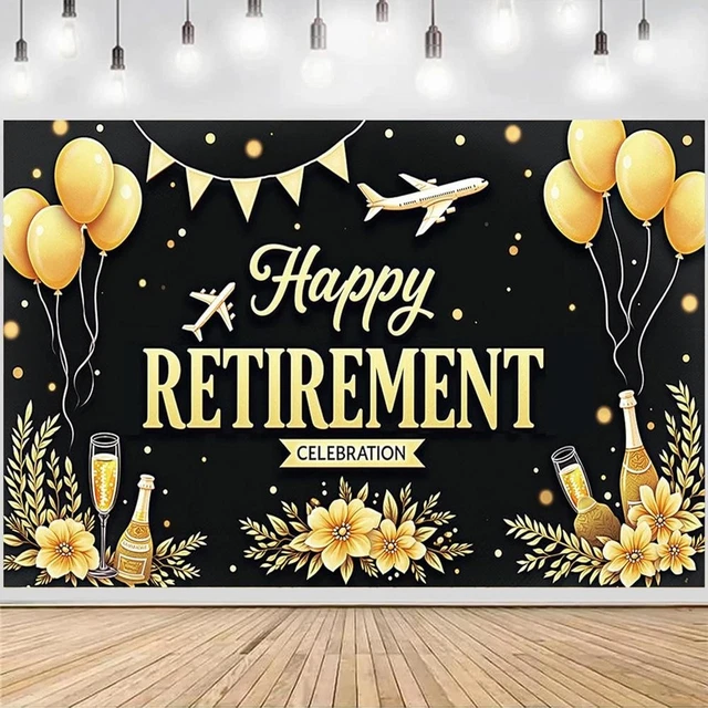 RETIREMENT PARTY DECORATIONS, Extra Large Fabric Retire Sign Banner ...