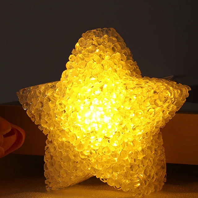 HANDHELD STAR SHAPE Light Acrylic Battery Powered Soft Glow Concert ...