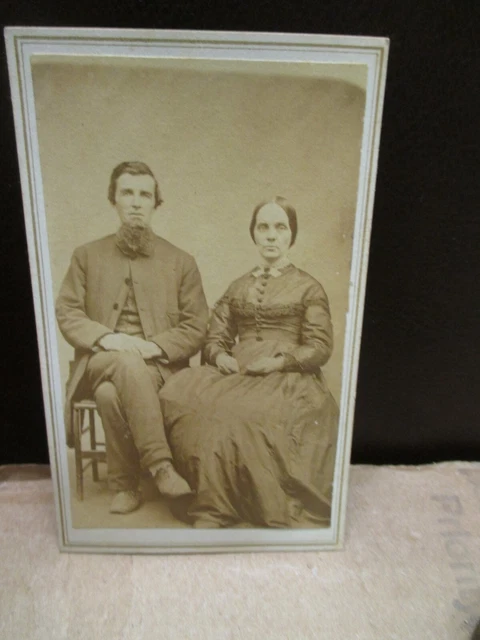 ANTIQUE CIVIL WAR CDV of Union Soldier & Wife photograph - Malone, New ...