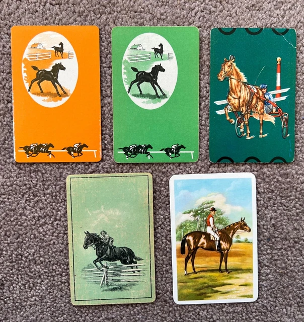 ORIGINAL SWAP PLAYING cards horses horse jumping racing jockey EUR 3,67 ...