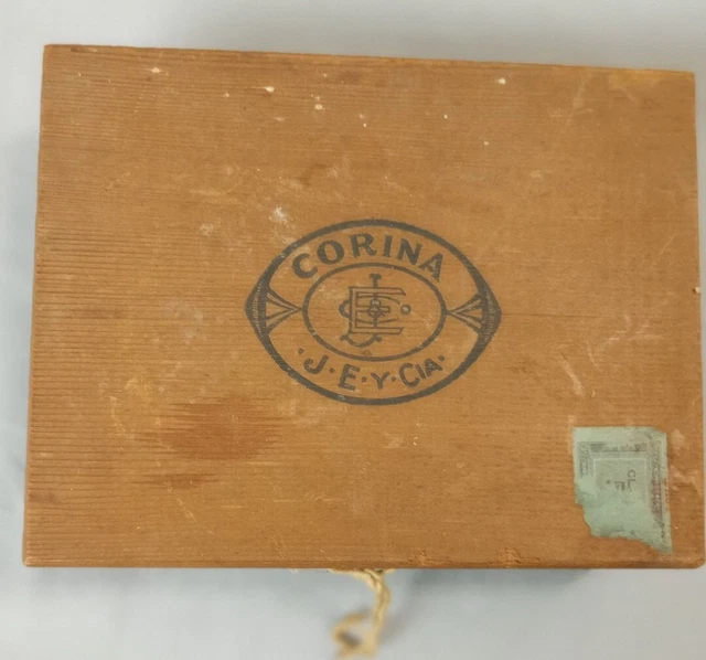 CORINA LARKS EXTRA Mild Wood Cigar Box Dove Tailed Corners Stamp £14.45 ...