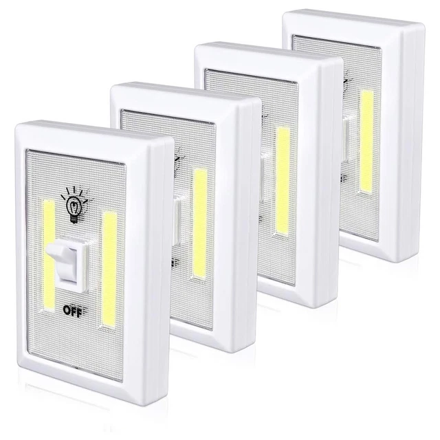 4PACK CLOSET LIGHT, Battery Operated Tap Light, Super Bright Light ...
