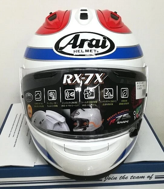 CASQUE INTÉGRAL ARAI RX-7X SPENCER WGP500 Freddie Spencer Taille : M 57-58CM ... EUR 682,39 ...