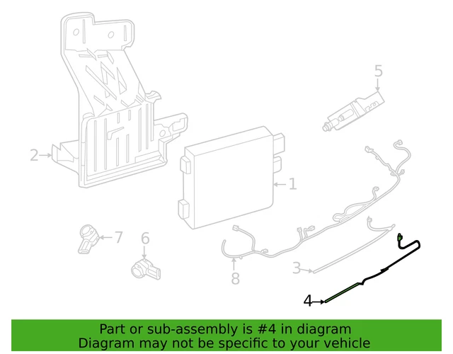 2019-2025 GENUINE FORD Edge Lower Liftgate Motion Sensor KT4Z-14F680-H ...