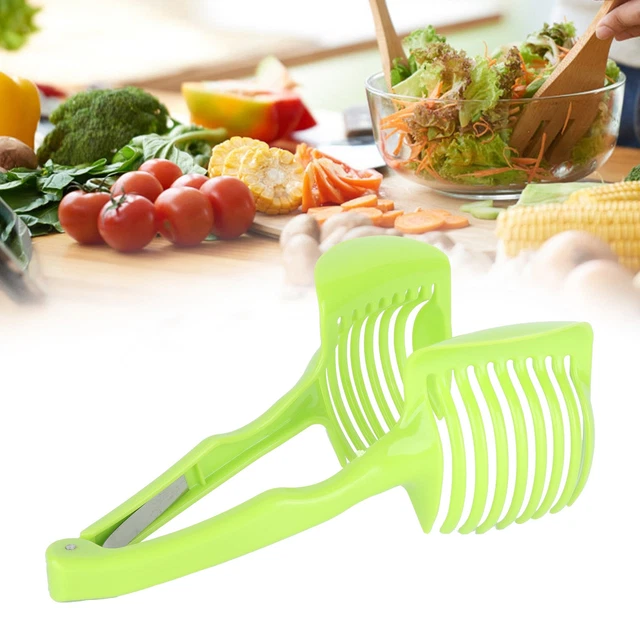 FOOD SLICING ASSISTANT Handheld Onion Holder Potato Tomato Vegetable ...