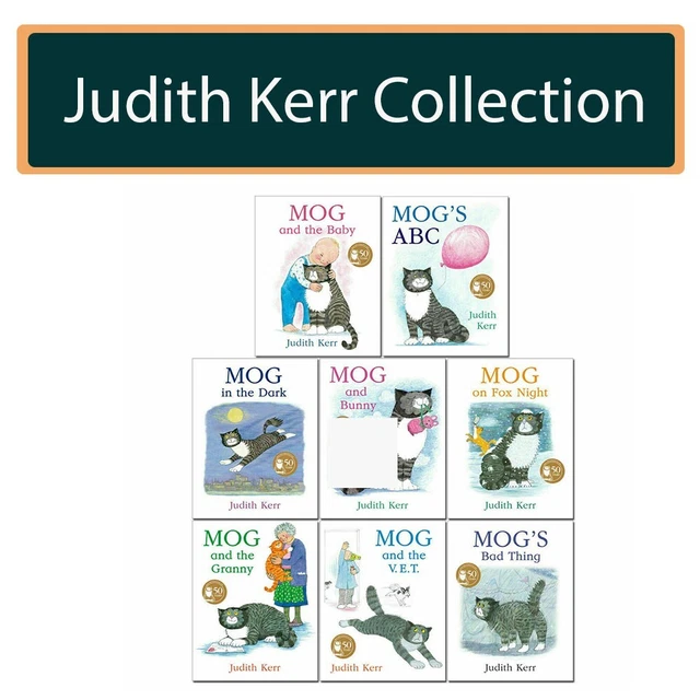 MOG THE CAT Books Series 8 Books Collection Set by Judith Kerr ...