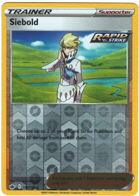 CARTE POKÉMON RARE Siebold 153/198 Chilling Reign Reverse Holo Pokémon JCG EUR 2,02 - PicClick FR