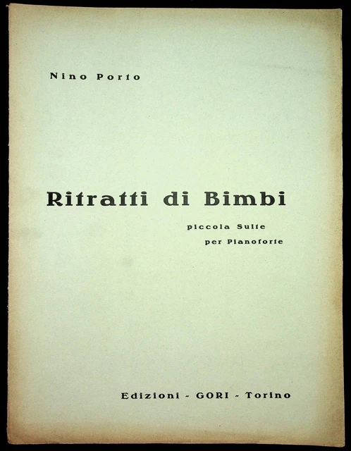 SPARTITO D'EPOCA LA Piccola Giovanna di Nino Porto per pianoforte Gori ...
