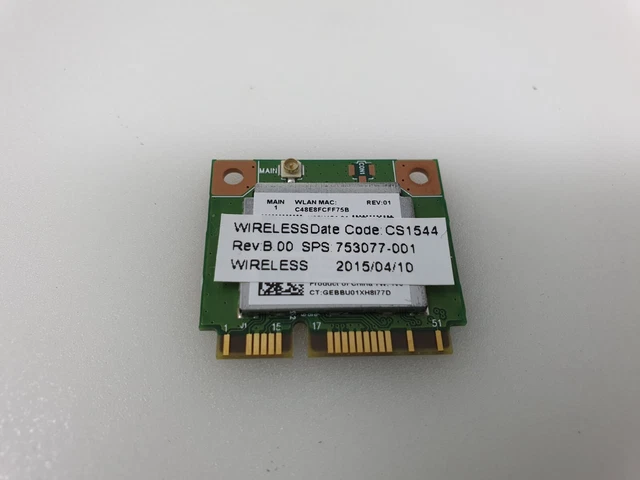 HP 355 G2 Wireless wifi Card Realtek RTL8723BE1T1R 752601-001 Genuine £ ...