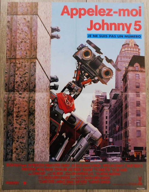 APPELEZ-MOI JOHNNY 5 Affiche ORIGINALE Poster 40x60cm 15"23 1988 Fisher ...