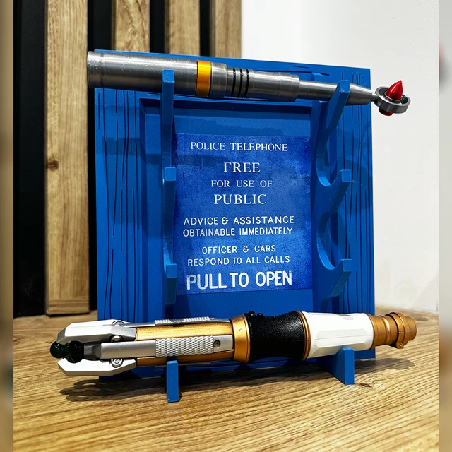 CLASSIC STYLE TARDIS Sonic Screwdriver Display Stand (3D Printed) £17. ...